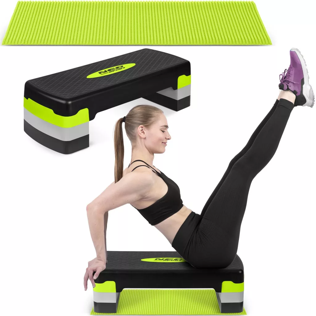 Step-pad állítható magassággal 3 fokozat NS-400 zöld - simpl
