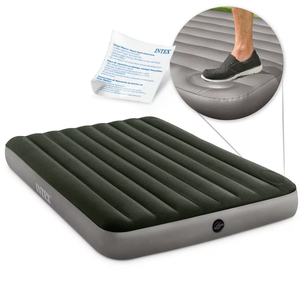 Felfújható matrac 203x152x25 cm beépített lábpumpával INTEX